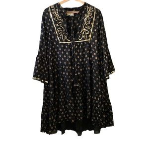 Miss June | Dresses | Miss June Paris Black Gold Embellished Dress ...